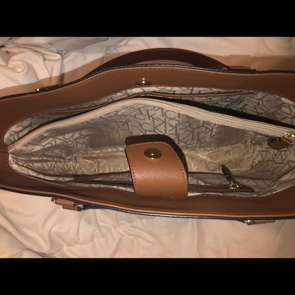 Calvin Klein | Bags | Calvin Klein Monogram Zip Tote Bag | Poshmark